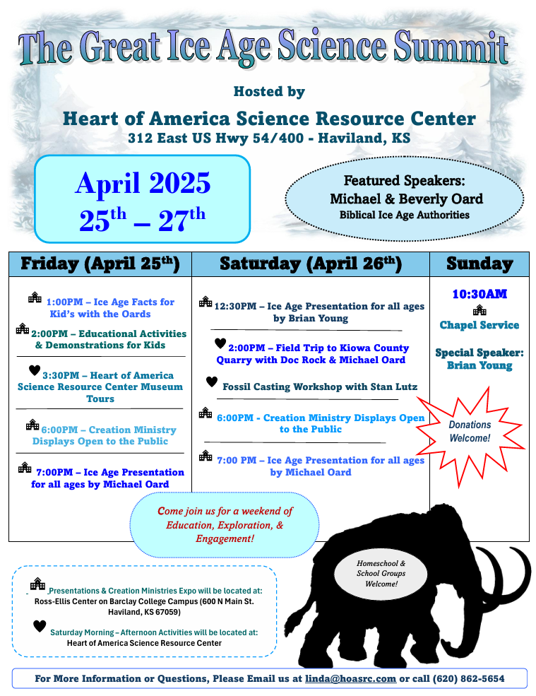 The Great Ice Age Science Summit – Heart of America Science Resource Center